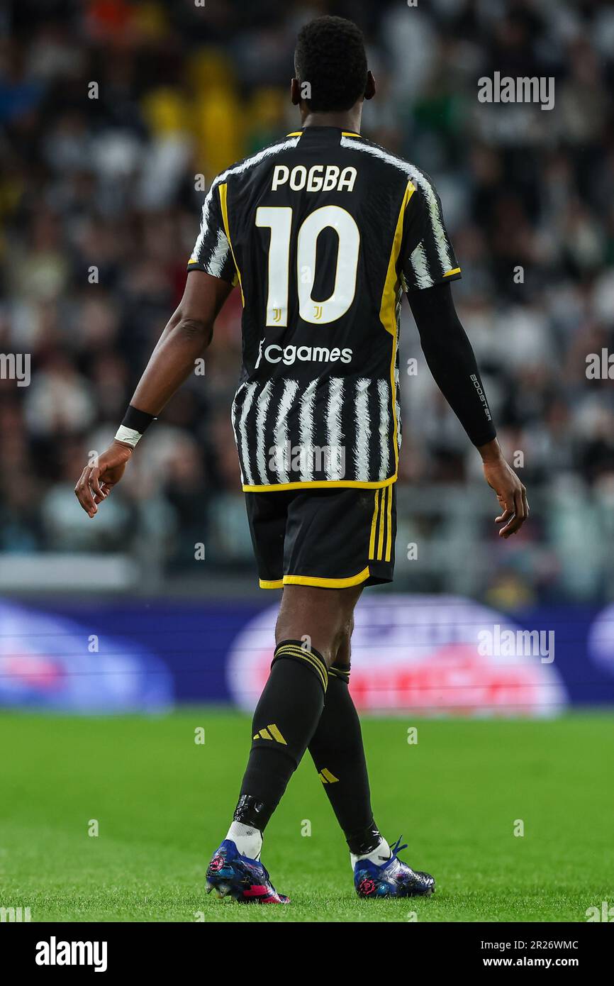 Paul Pogba of Juventus FC wearing the new jersey Home Kit 23/24 during ...