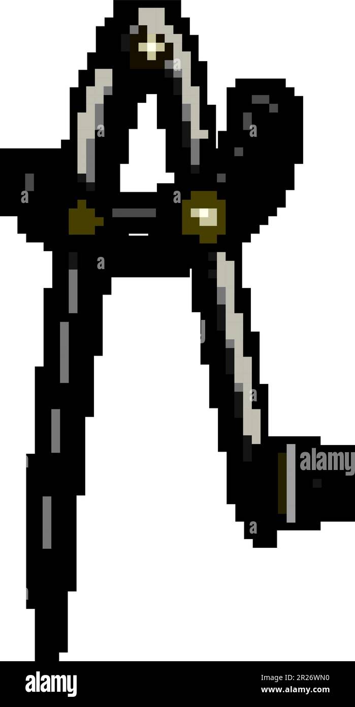 science compass divider game pixel art vector illustration Stock Vector ...