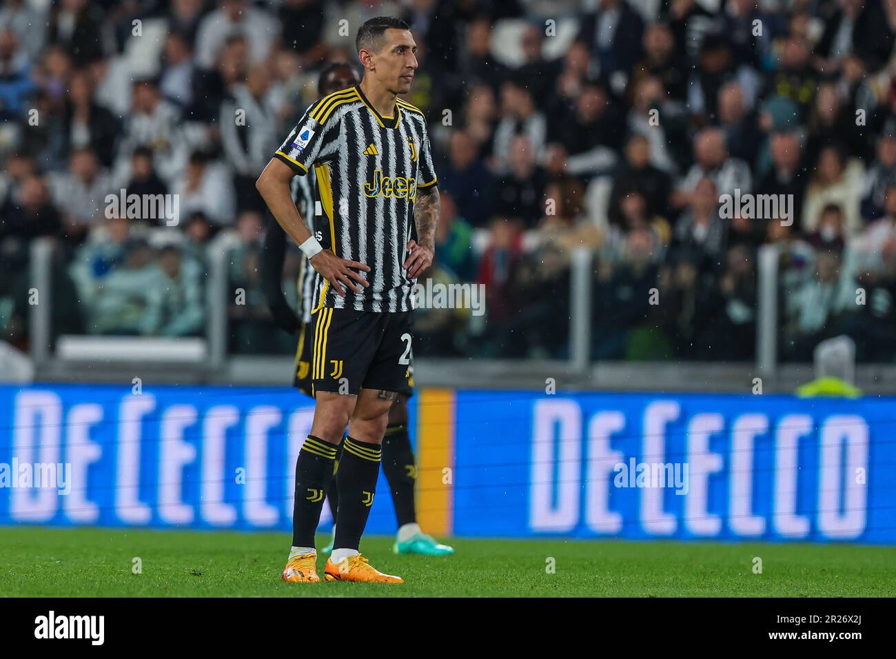 Angel Di Maria of Juventus FC wearing the new jersey Home Kit 23/24 ...