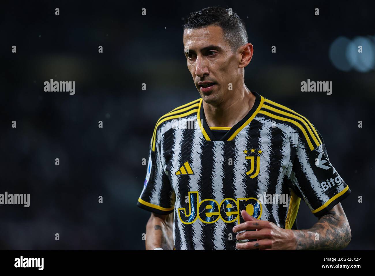 Angel Di Maria of Juventus FC wearing the new jersey Home Kit 23/24 ...