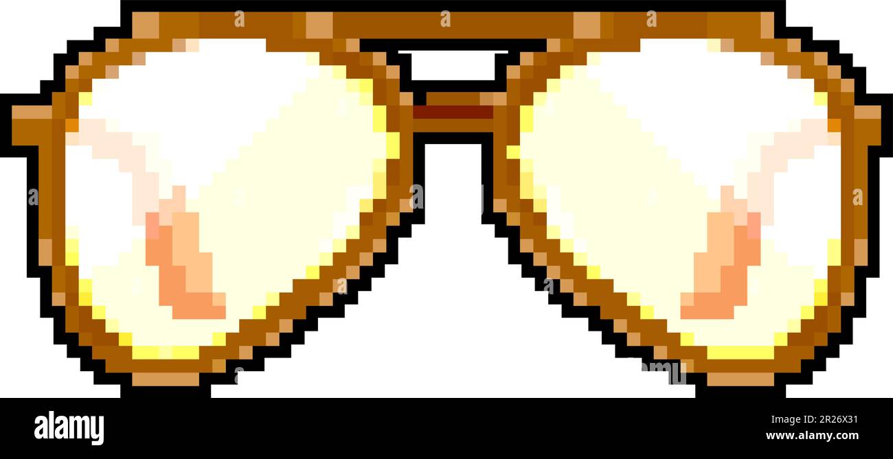 modern computer glasses game pixel art vector illustration Stock Vector ...