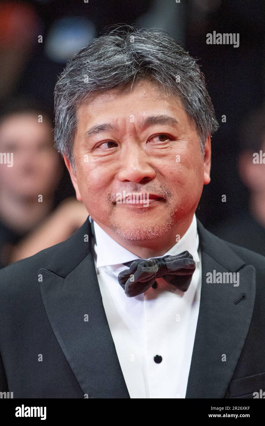 Cannes, France. 17th May, 2023. Hirokazu Koreeda leaving the screening ...