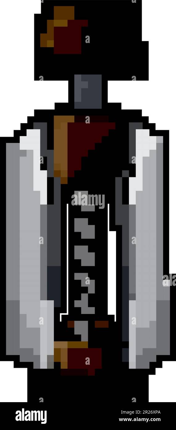 alcohol corkscrew wine game pixel art vector illustration Stock Vector ...