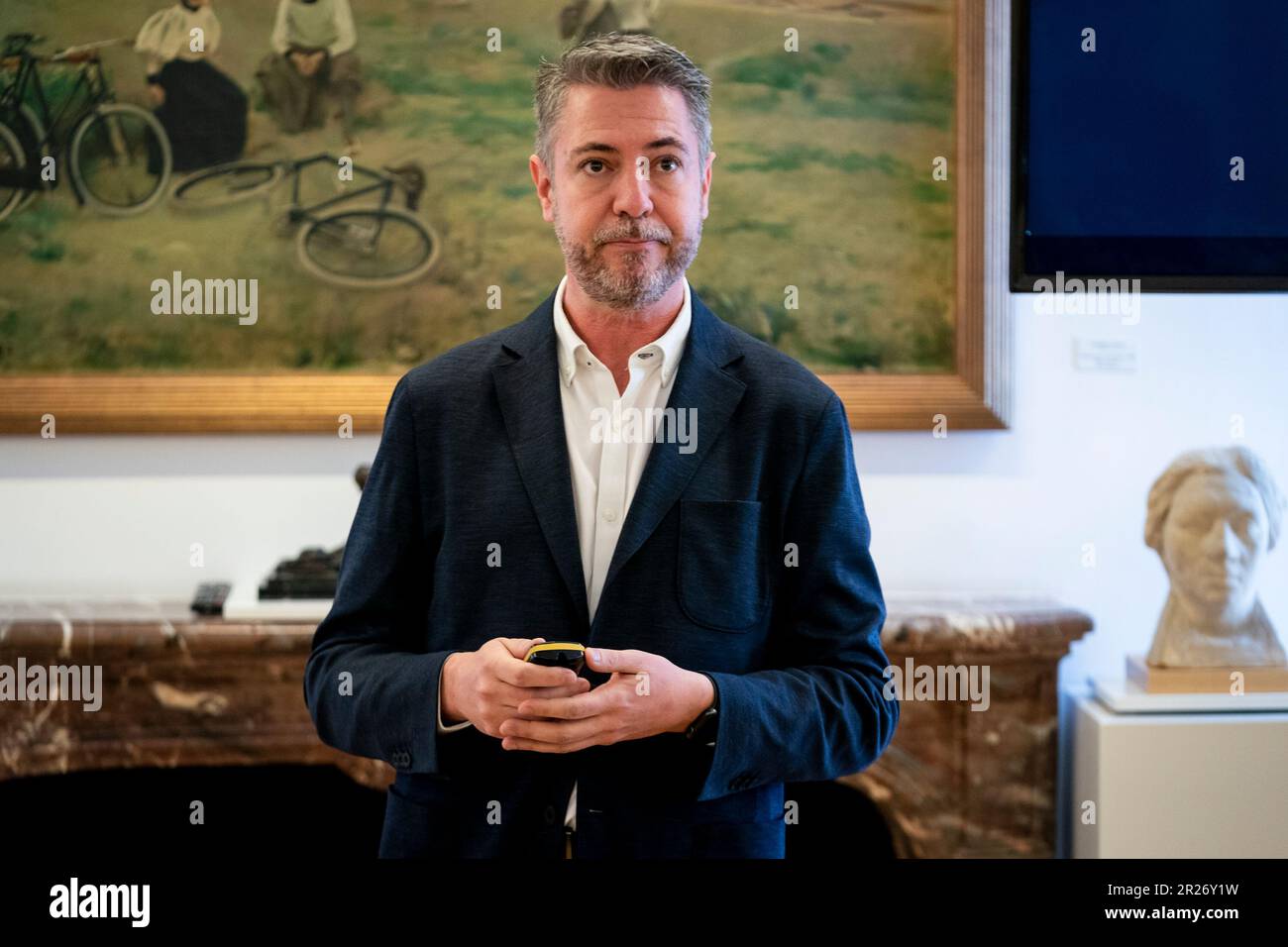 The product manager of Lexus Spain, Sergio Bispo, during the presentation of the new Lexus LM ...