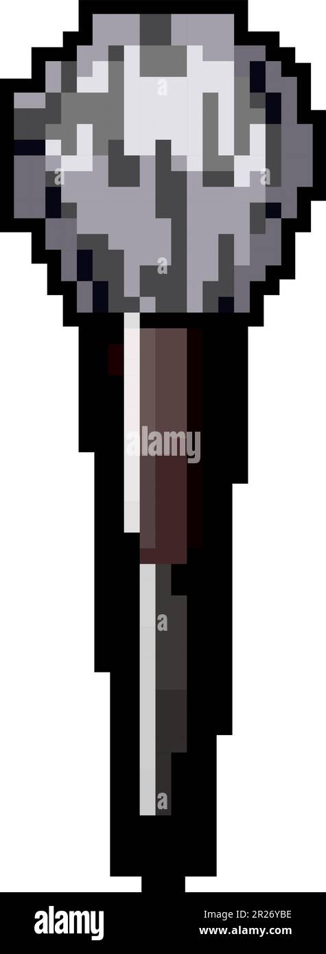 facial cosmetic brush game pixel art vector illustration Stock Vector ...