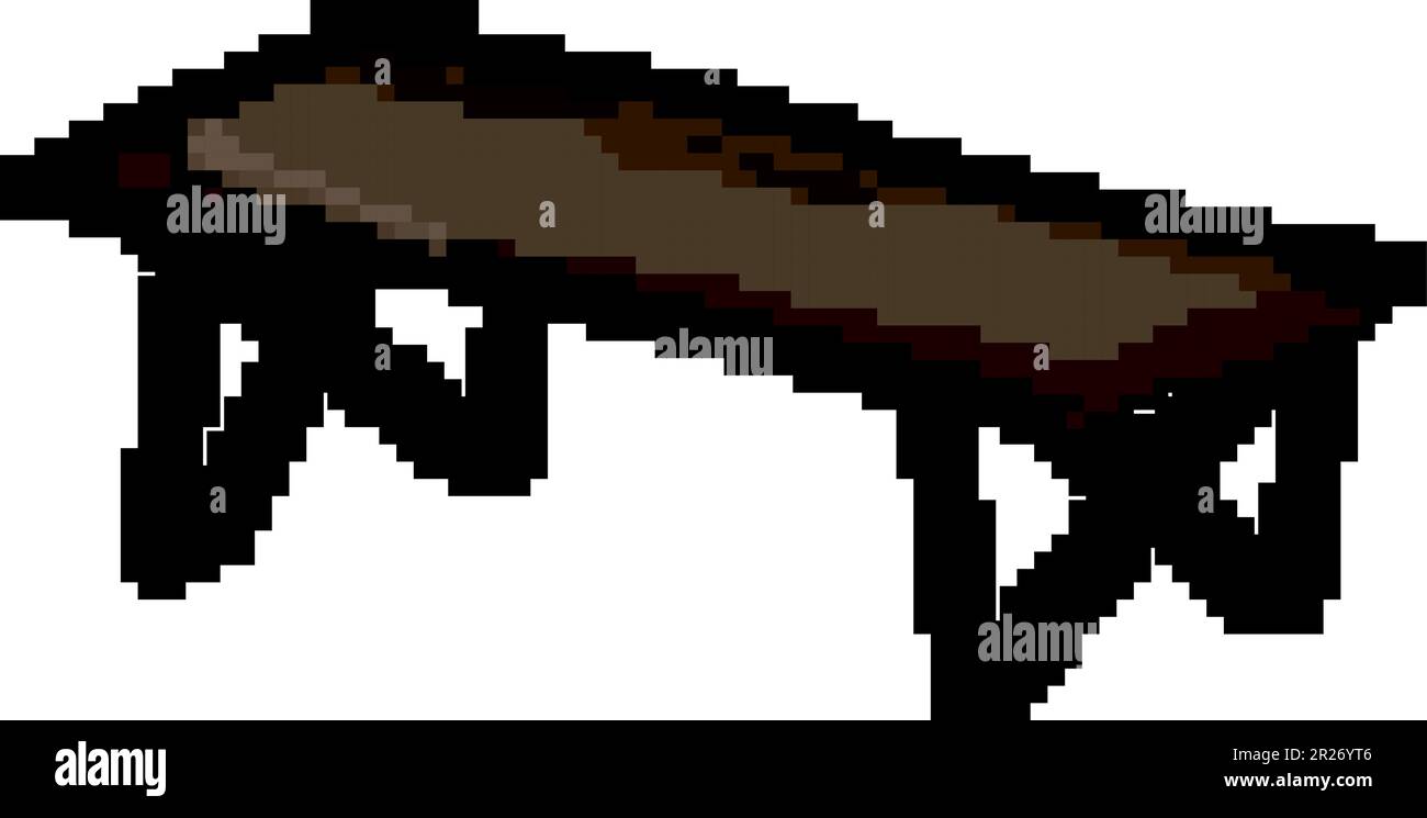 tourist cot camp game pixel art vector illustration Stock Vector Image ...