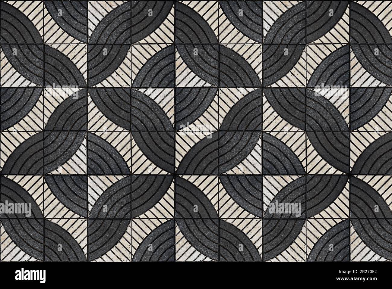 Black and white textured concrete blocks on floor Stock Photo - Alamy