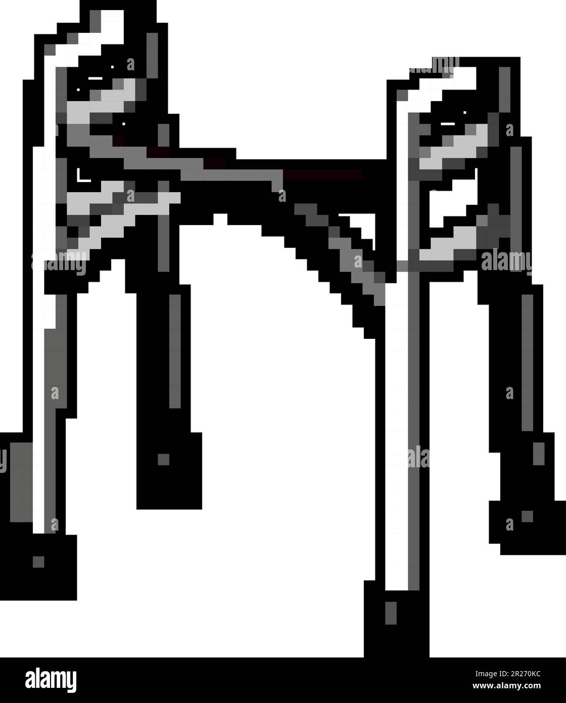 recovery crutch medical game pixel art vector illustration Stock Vector ...