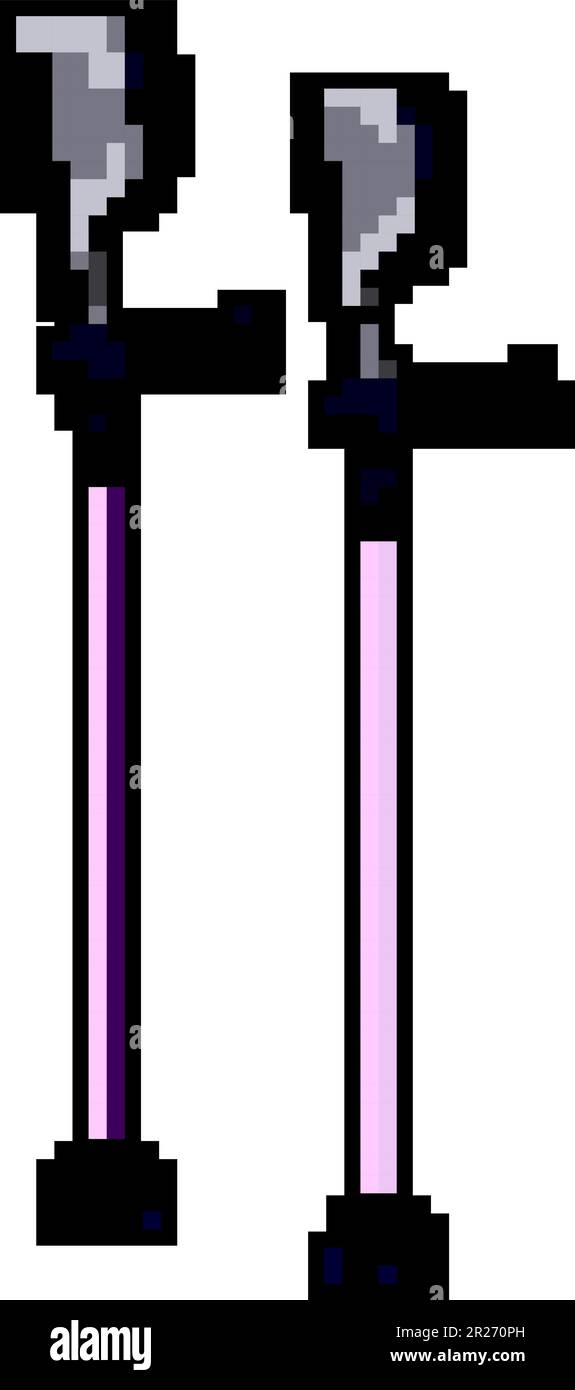 leg crutch medical game pixel art vector illustration Stock Vector ...