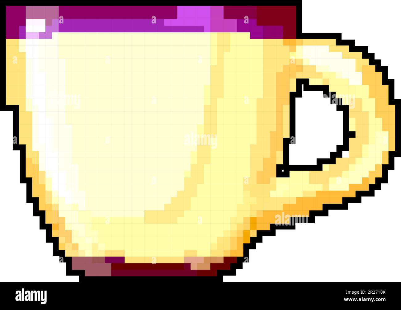 beverage cup ceramic game pixel art vector illustration Stock Vector ...