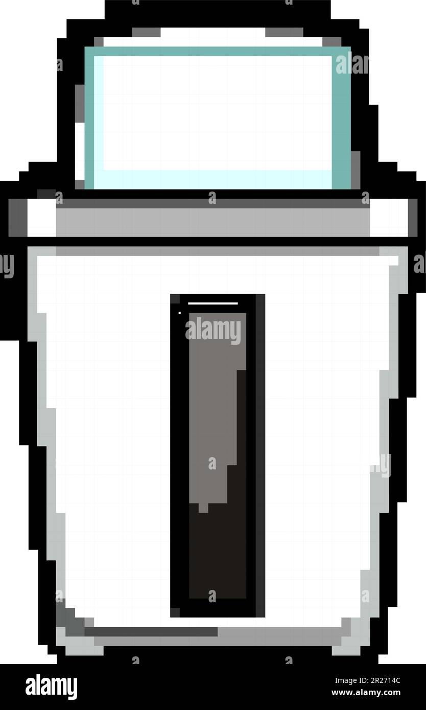 document cut shredder game pixel art vector illustration Stock Vector ...