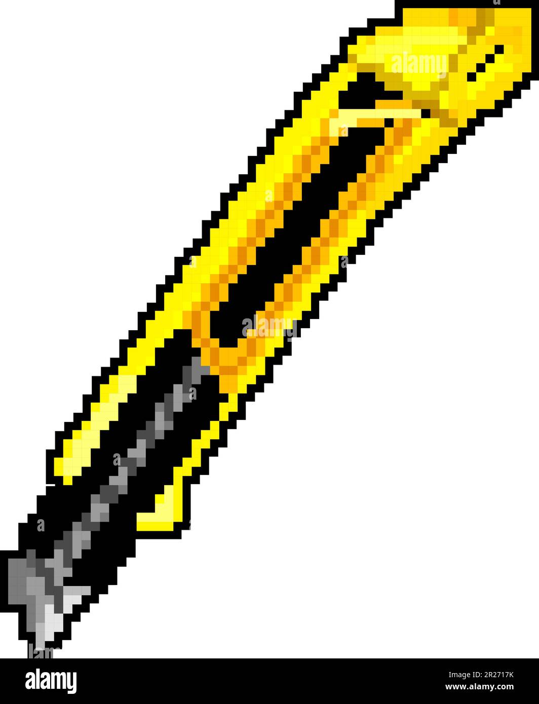 sharp cutter knife game pixel art vector illustration Stock Vector ...