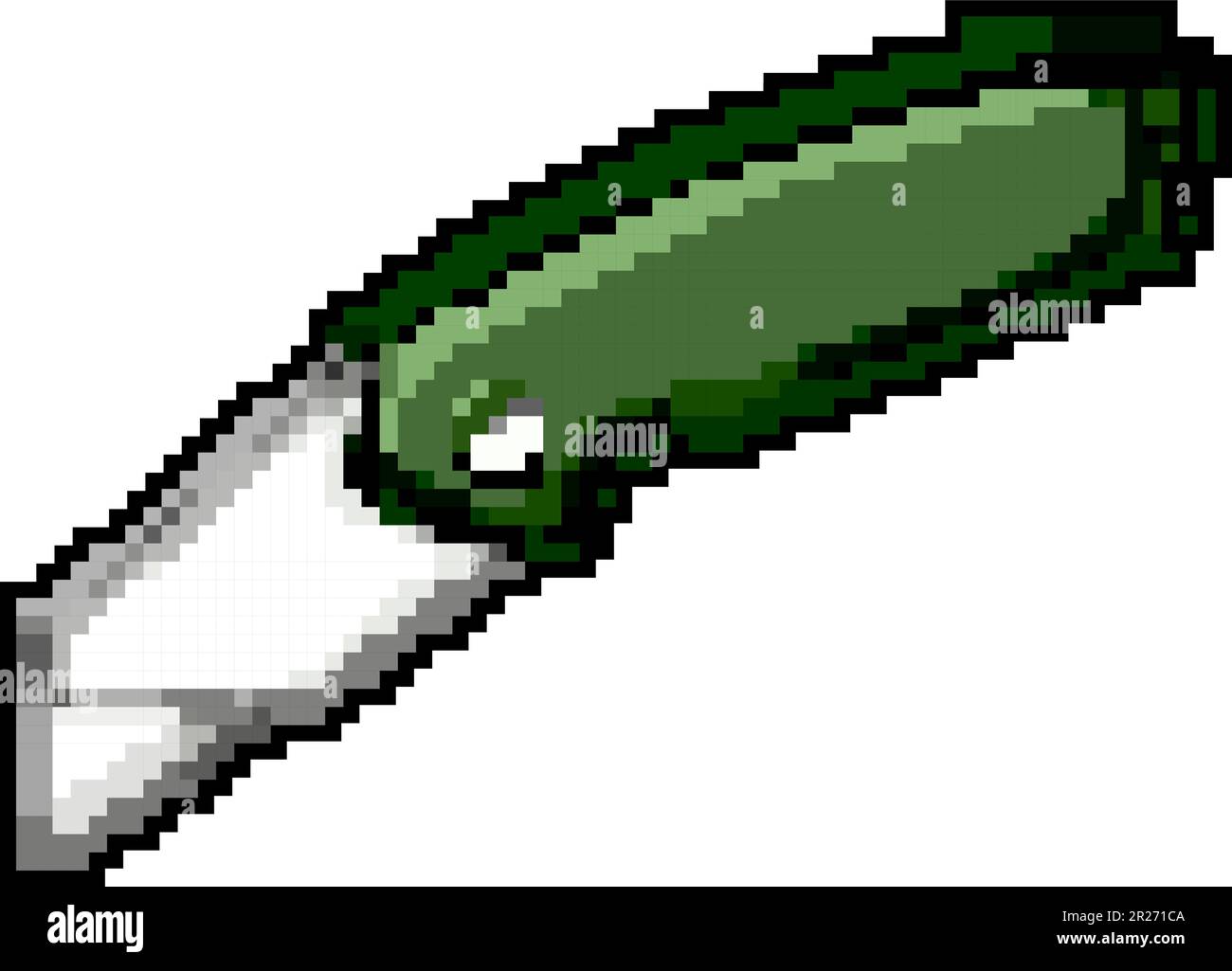 metal cutter knife game pixel art vector illustration Stock Vector ...