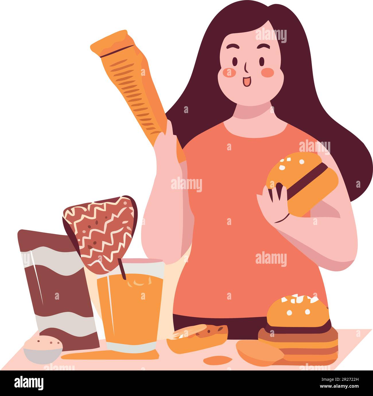 Woman and man eating chocolate Stock Vector Images - Alamy