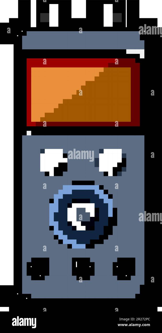sound dictaphone game pixel art vector illustration Stock Vector Image ...