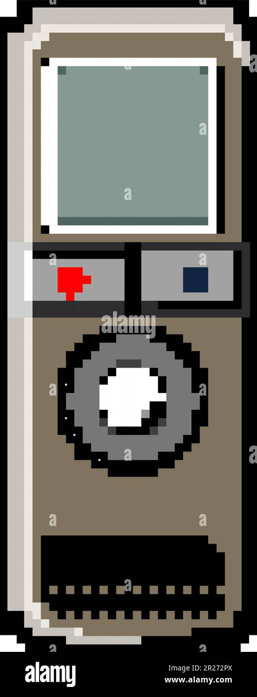 audio dictaphone game pixel art vector illustration Stock Vector Image ...