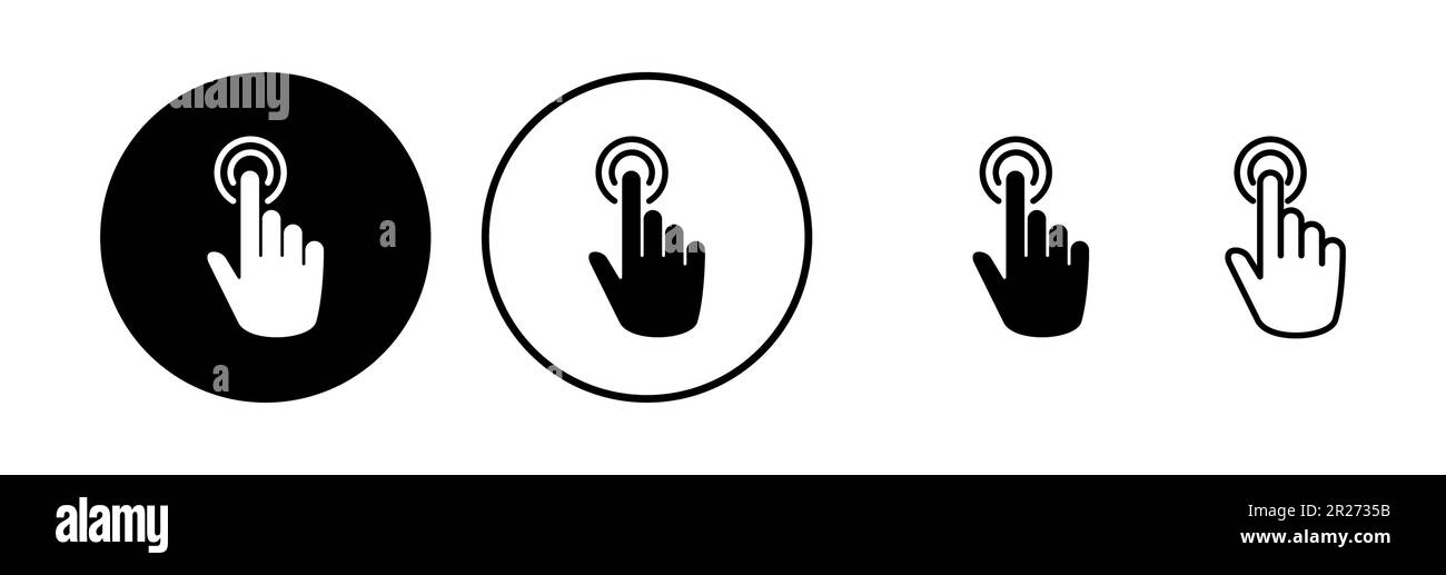 hand click icon vector. clicking finger icon. pointer icon Stock Vector ...