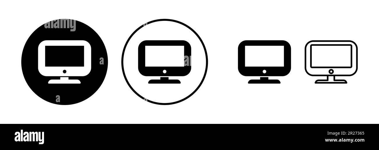 Computer icon vector. computer monitor icon Stock Vector Image & Art ...