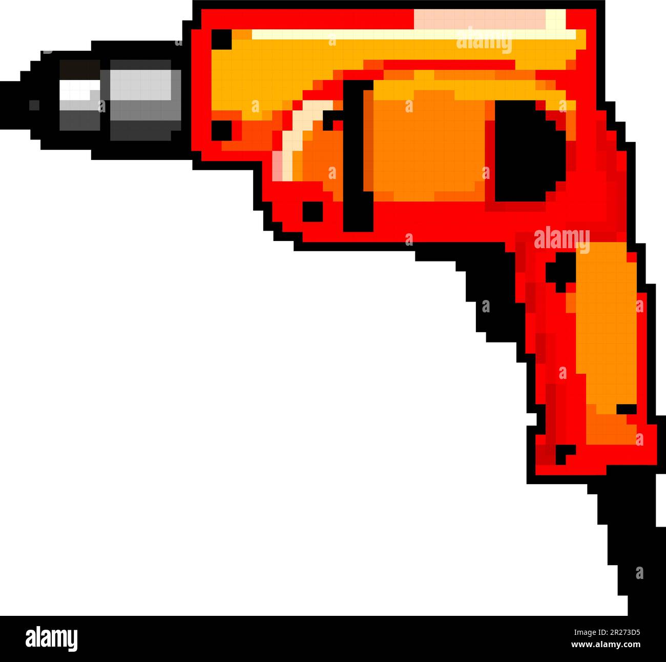 prepair drill game pixel art vector illustration Stock Vector Image ...