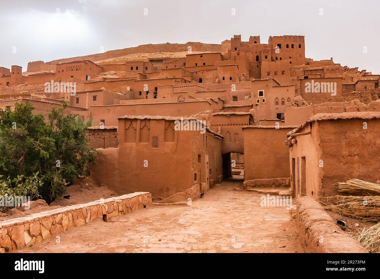 The orange-red clay is the material with which the houses of many ...