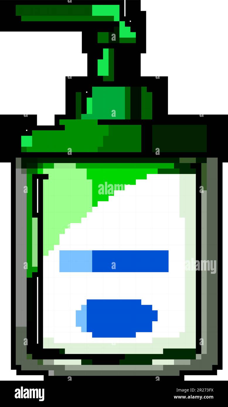 dermatology dry skin cream game pixel art vector illustration Stock ...