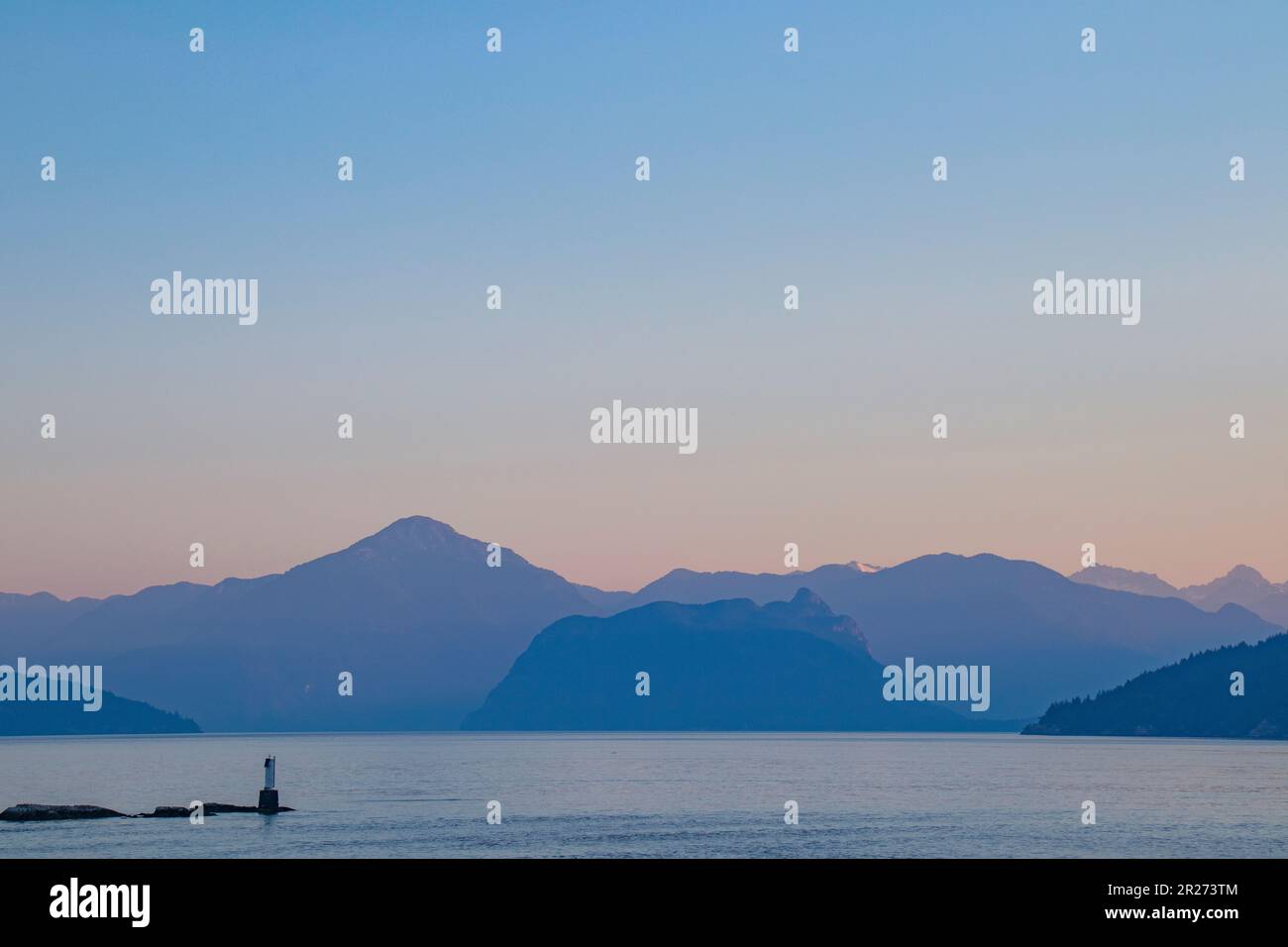 Georgia Strait from BC Ferry going from Horseshoe Bay to Nanaimo ...