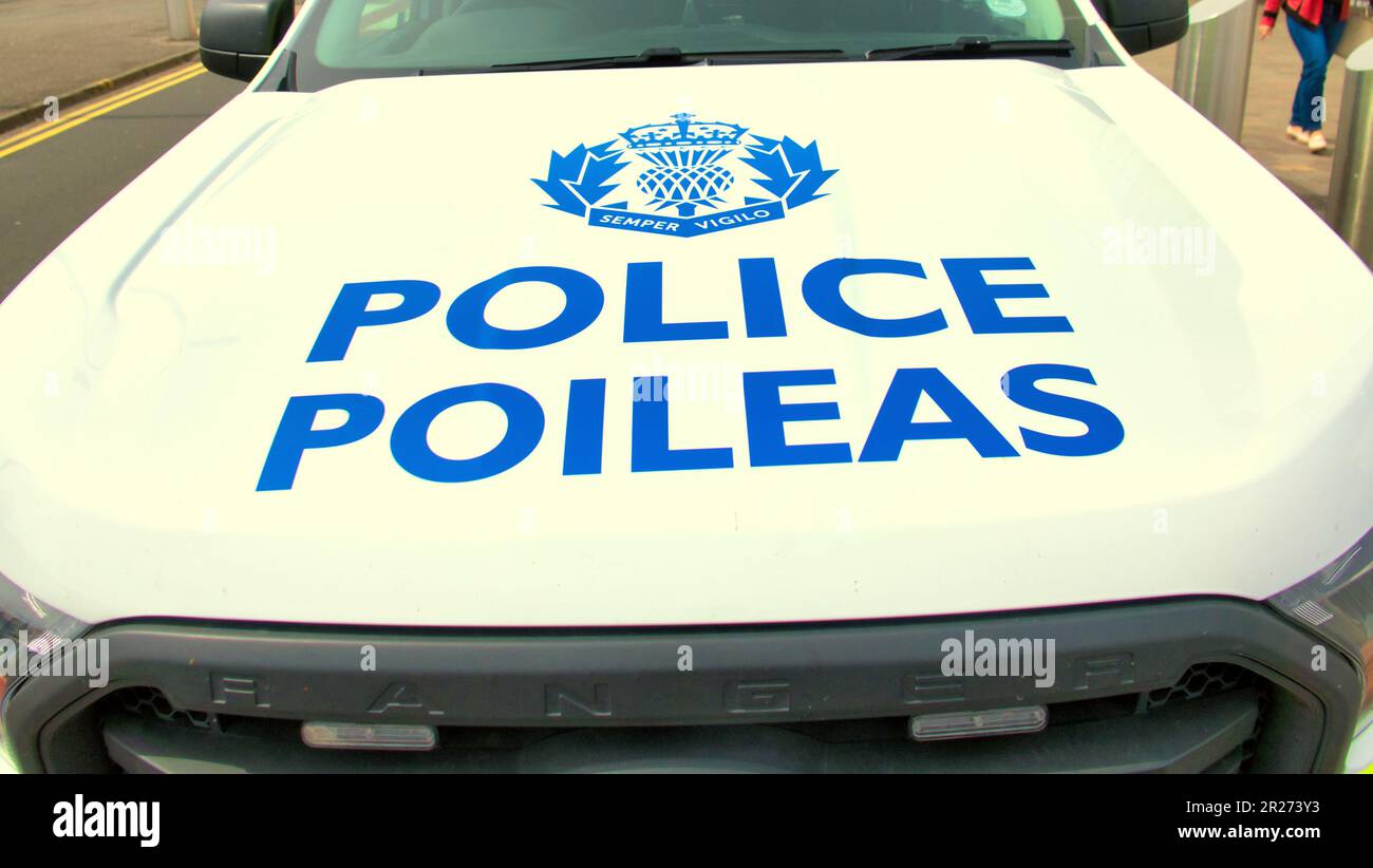 police Scotland alba poleas van car Glasgow, Scotland, UK Stock Photo ...