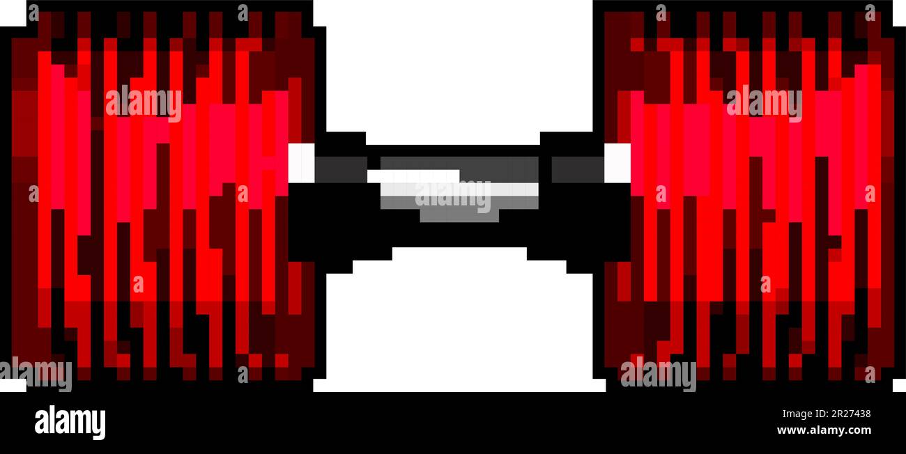 gym dumbbell game pixel art vector illustration Stock Vector Image ...