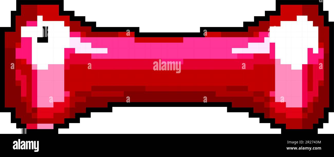 weight dumbbell game pixel art vector illustration Stock Vector Image ...