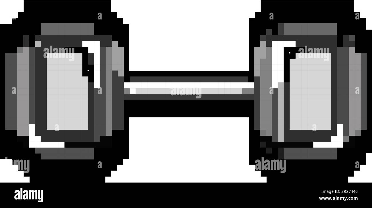 health dumbbell game pixel art vector illustration Stock Vector Image ...