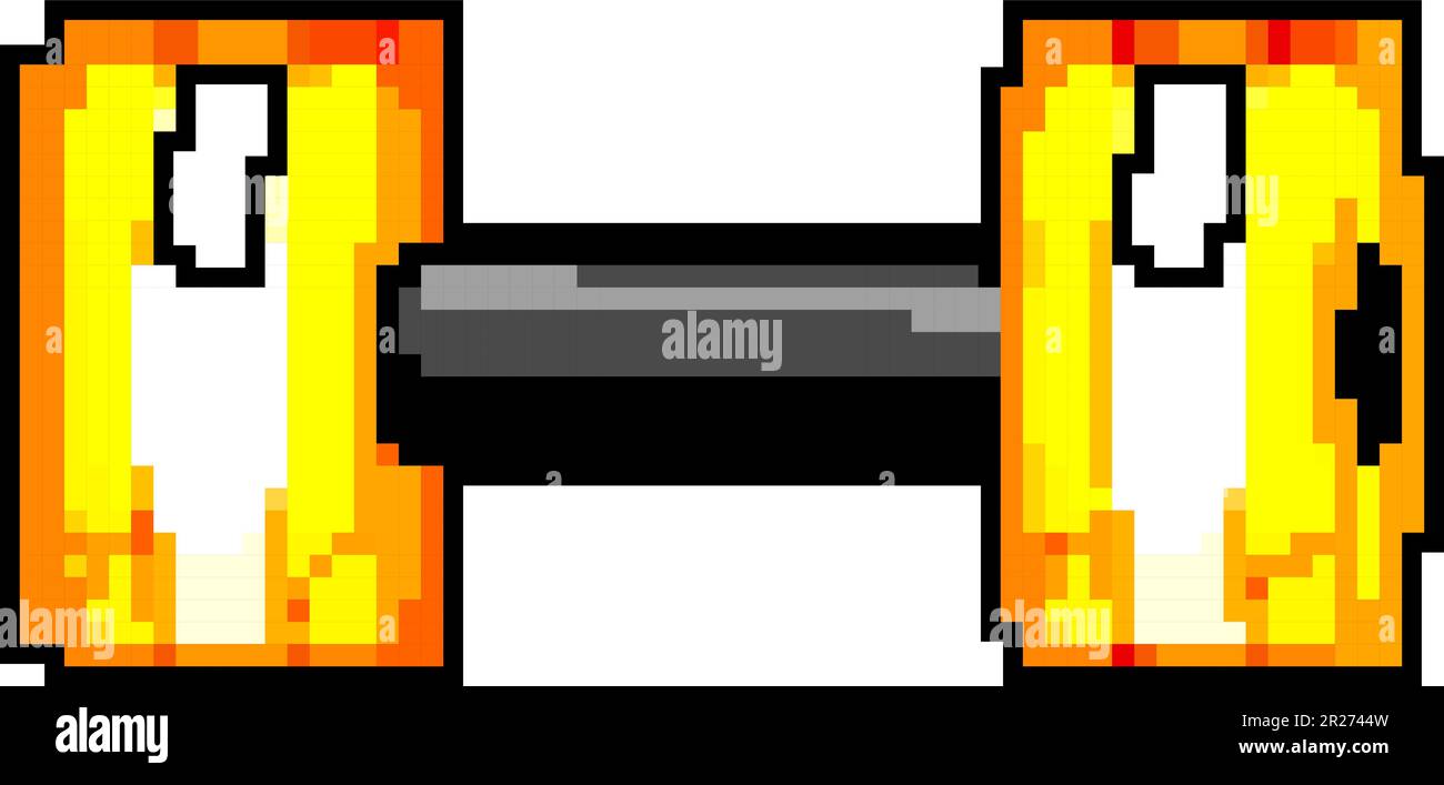 heavy dumbbell game pixel art vector illustration Stock Vector Image ...