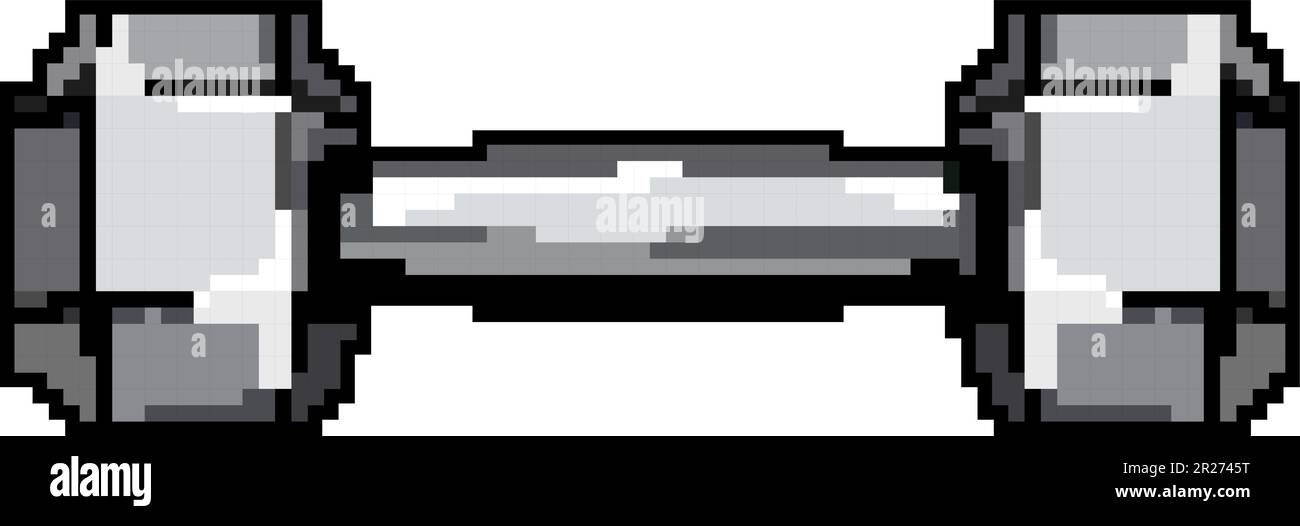 muscle dumbbell game pixel art vector illustration Stock Vector Image ...