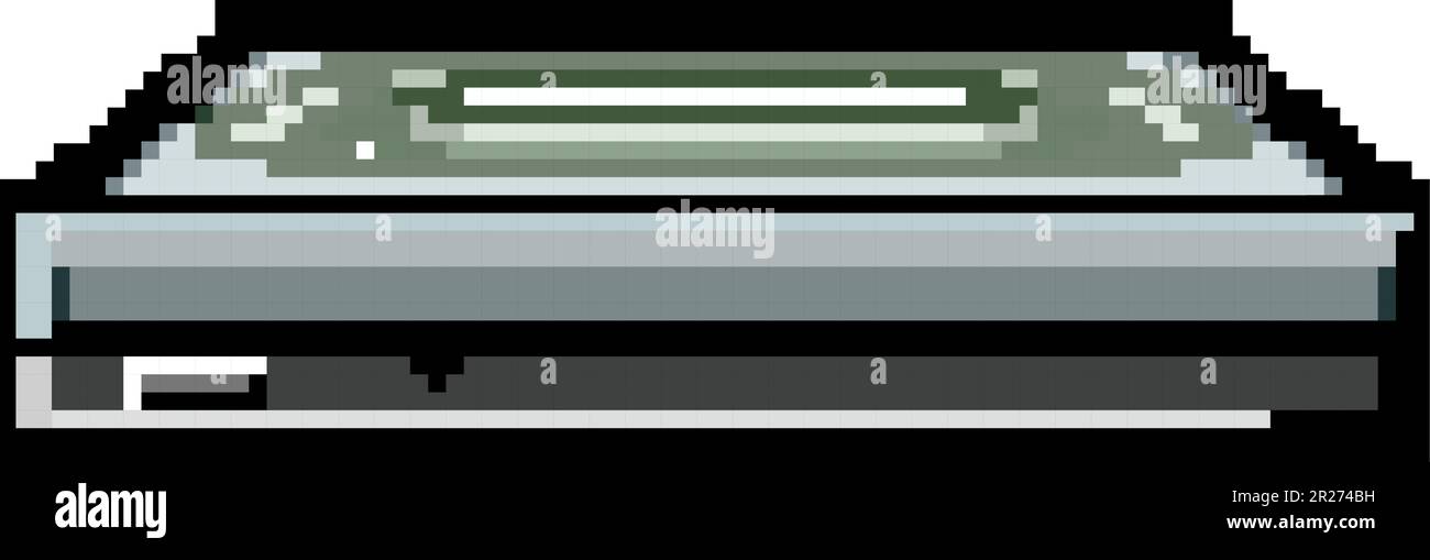 disc dvd drive game pixel art vector illustration Stock Vector Image ...