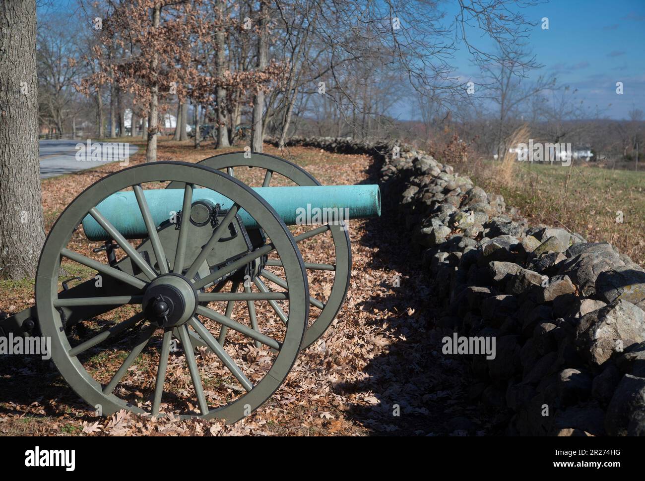 Civil War cannon at the Gettysburg National Military Park Stock Photo ...