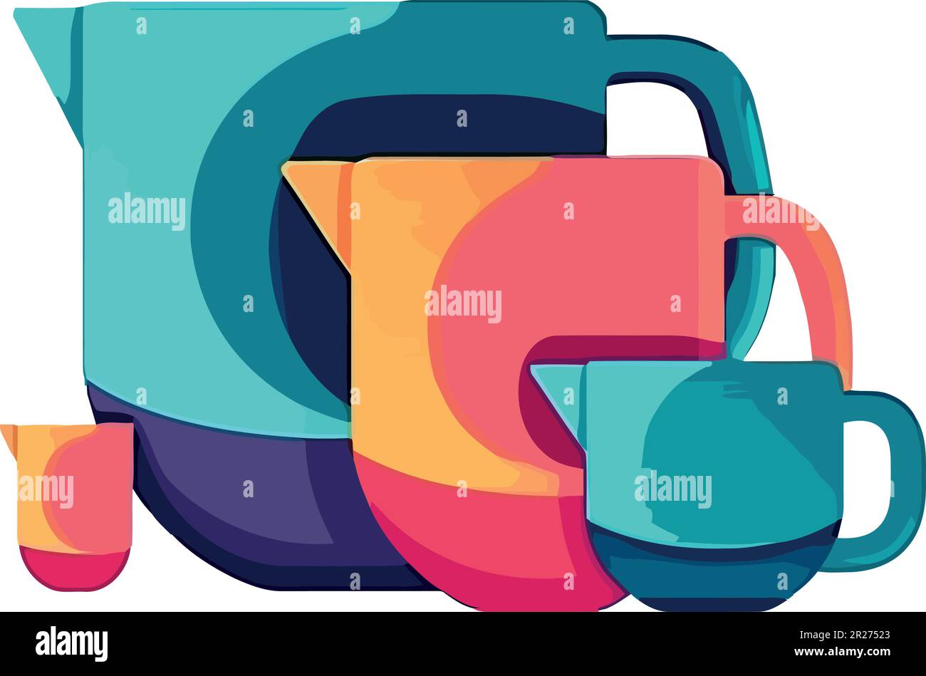 Stack of mugs Stock Vector Images - Alamy