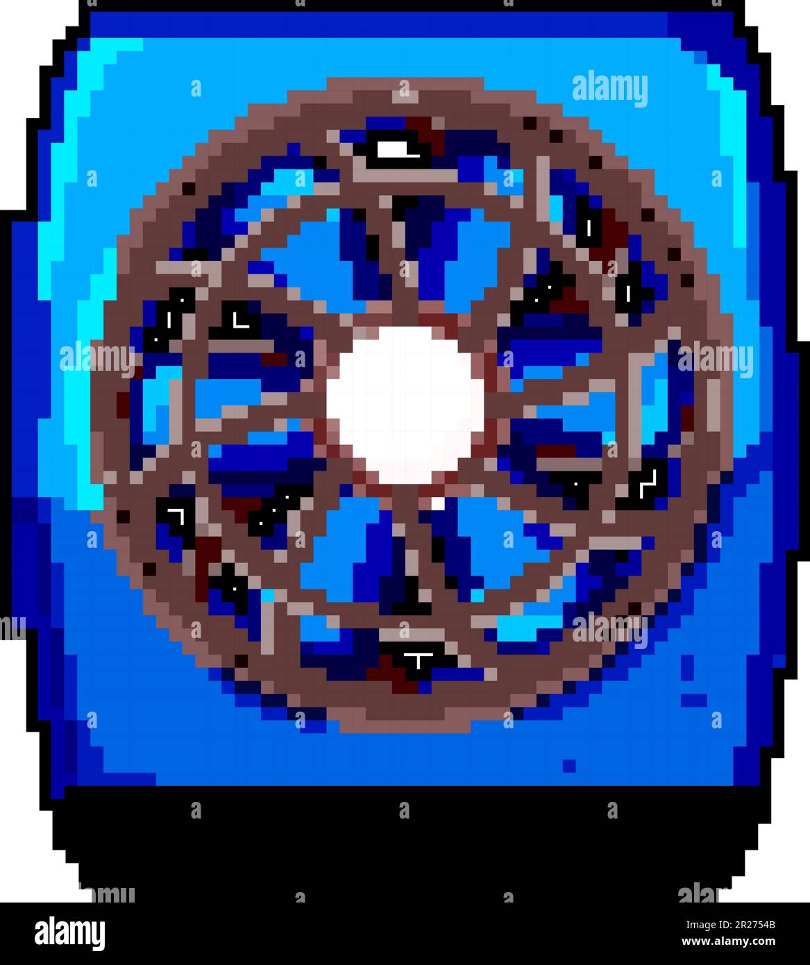 summer electric fan game pixel art vector illustration Stock Vector ...