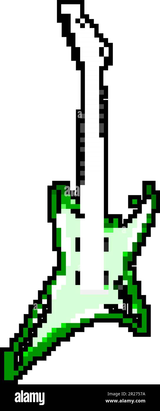 air electric guitar game pixel art vector illustration Stock Vector ...