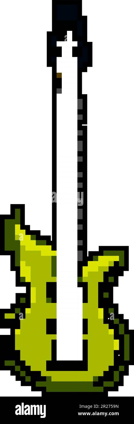 band electric guitar game pixel art vector illustration Stock Vector ...