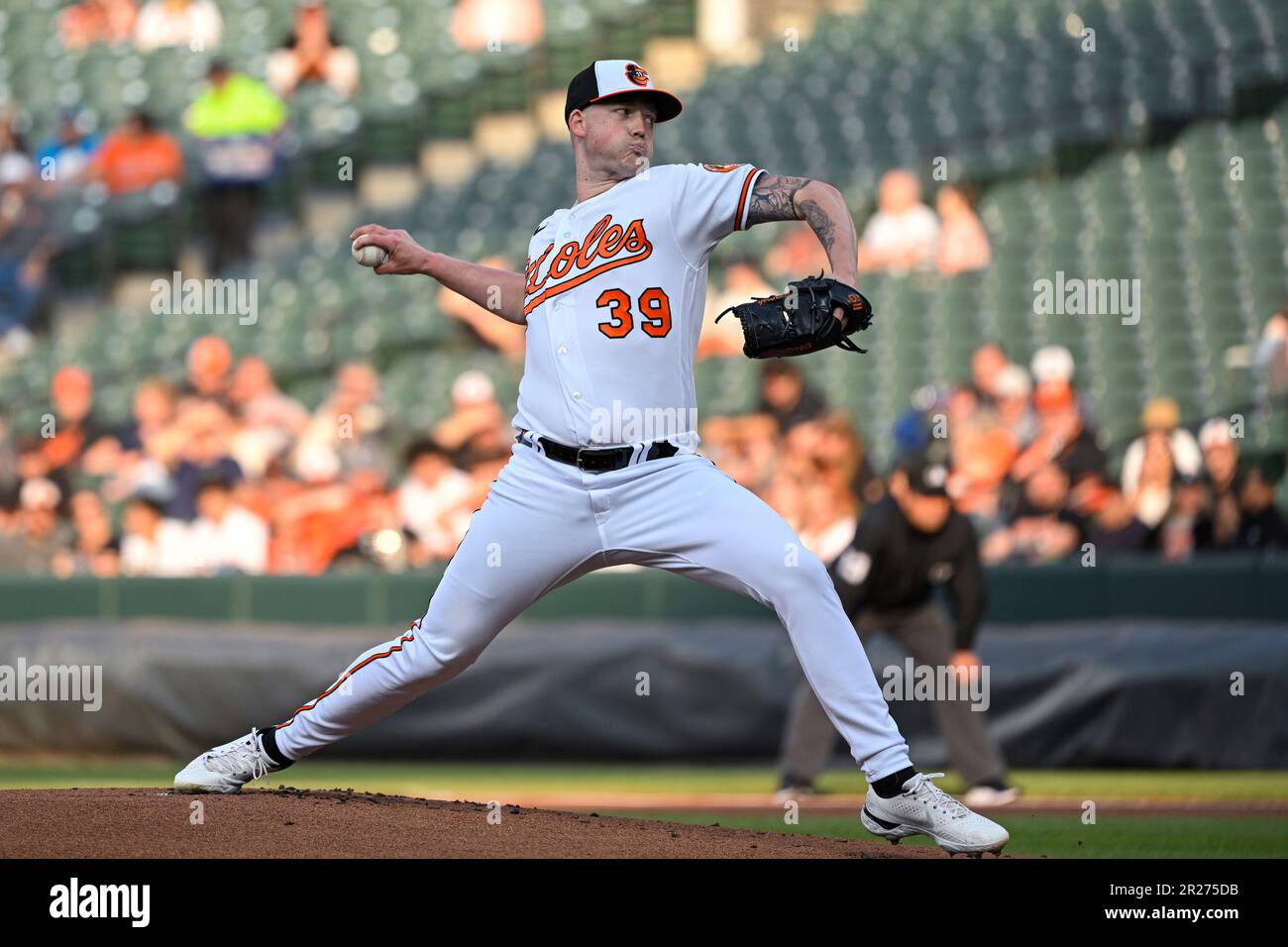 Baltimore Orioles starting pitcher Kyle Bradish (39) throws during the ...