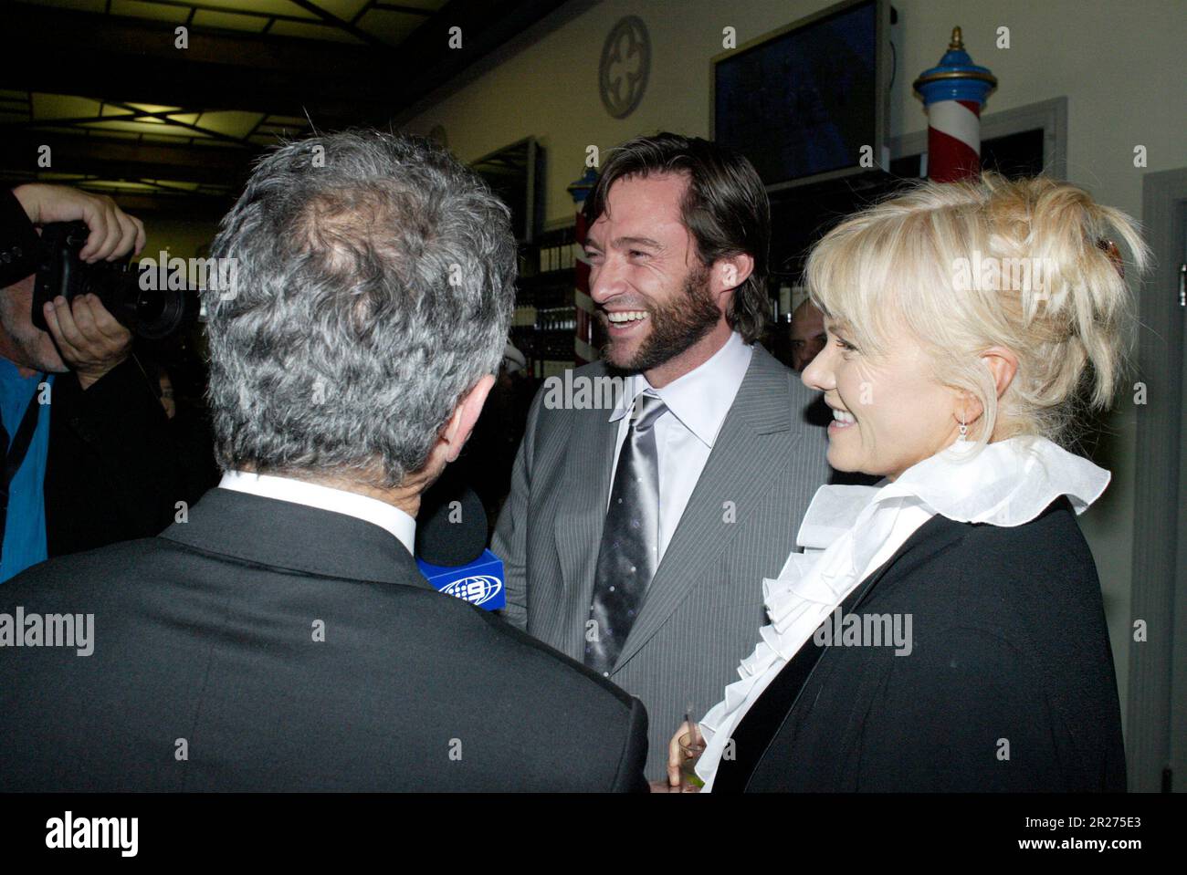 Hugh Jackman and Deborra Lee Furness speak with Australian television ...