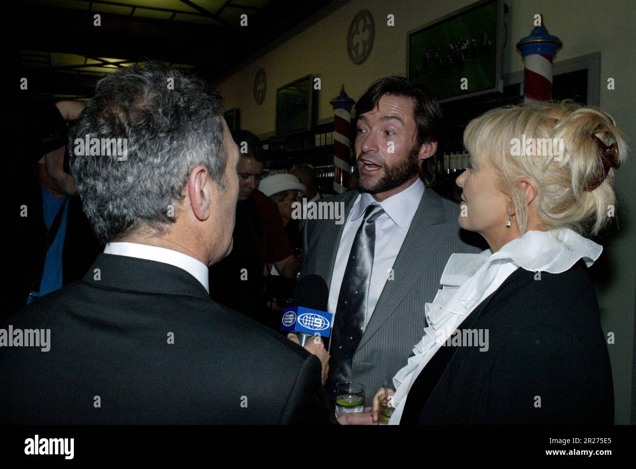 Hugh Jackman and Deborra Lee Furness speak with Australian television ...