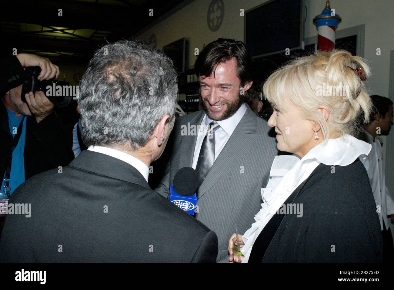 Hugh Jackman and Deborra Lee Furness speak with Australian television ...