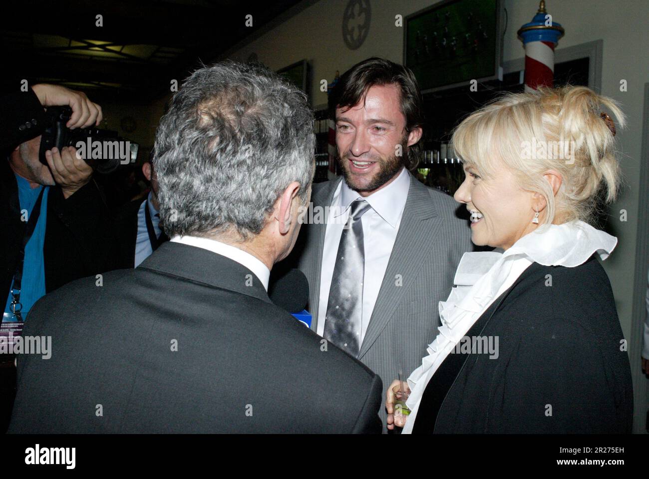 Hugh Jackman and Deborra Lee Furness speak with Australian television ...