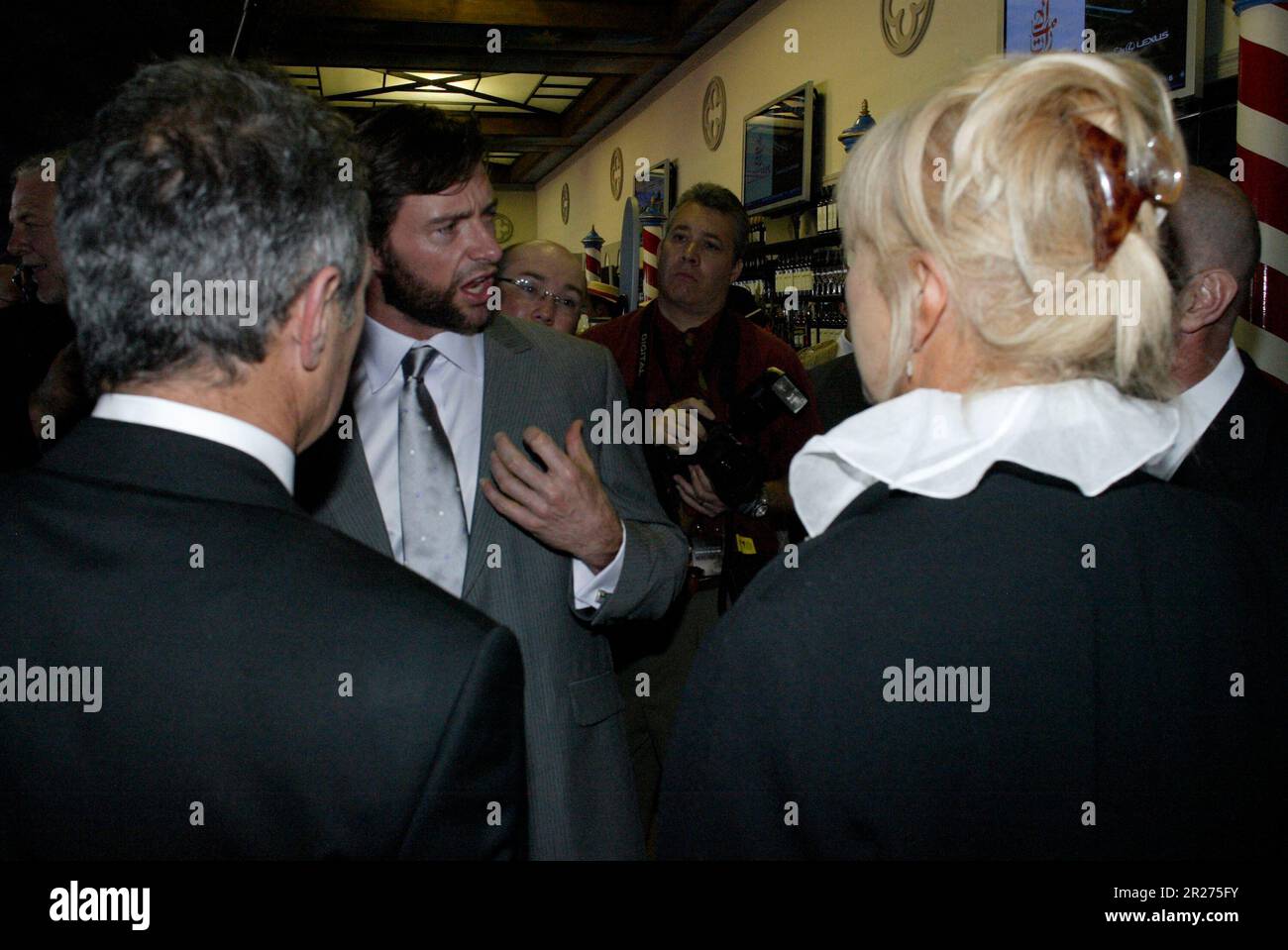 Hugh Jackman and Deborra Lee Furness speak with Australian television ...