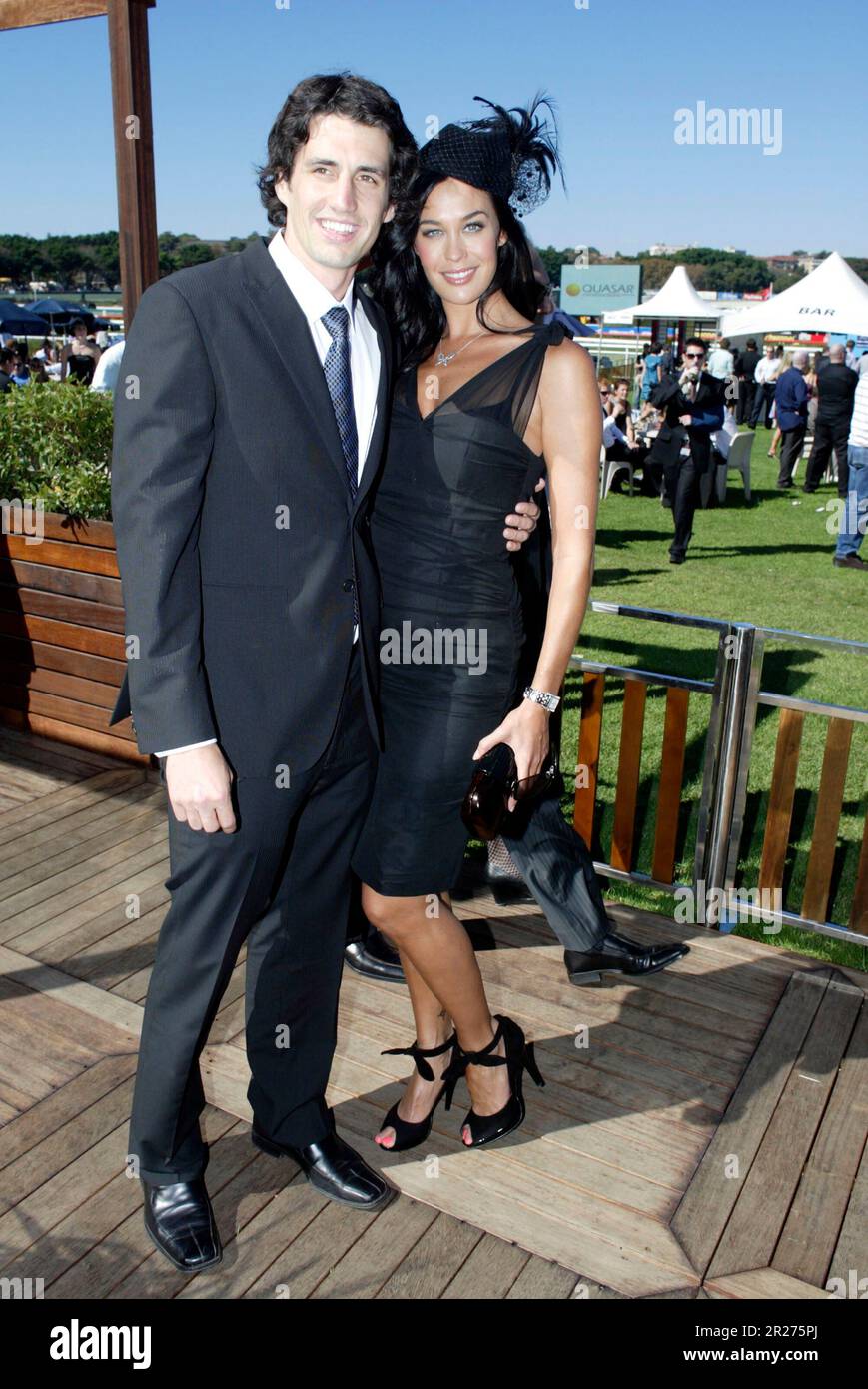 Megan Gale and Andy Lee The Doncaster Day racing carnival at Royal ...
