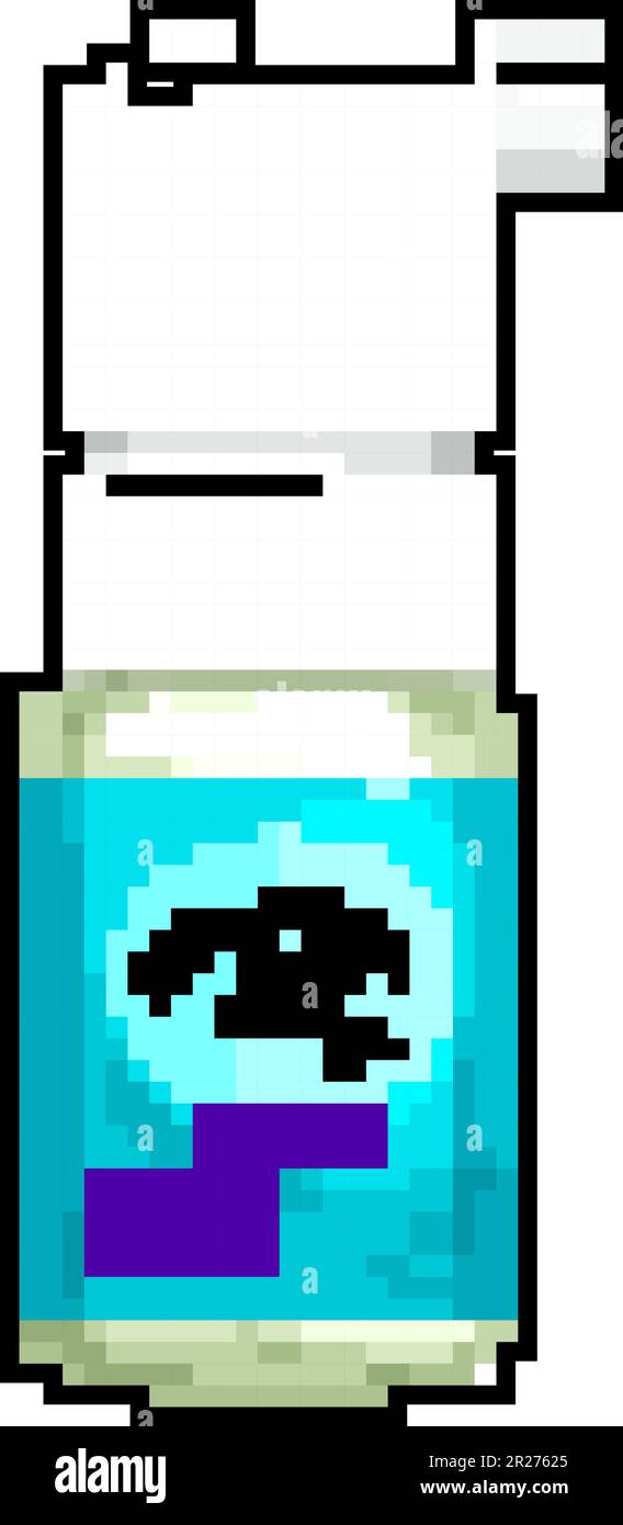 medical eye drop game pixel art vector illustration Stock Vector Image ...