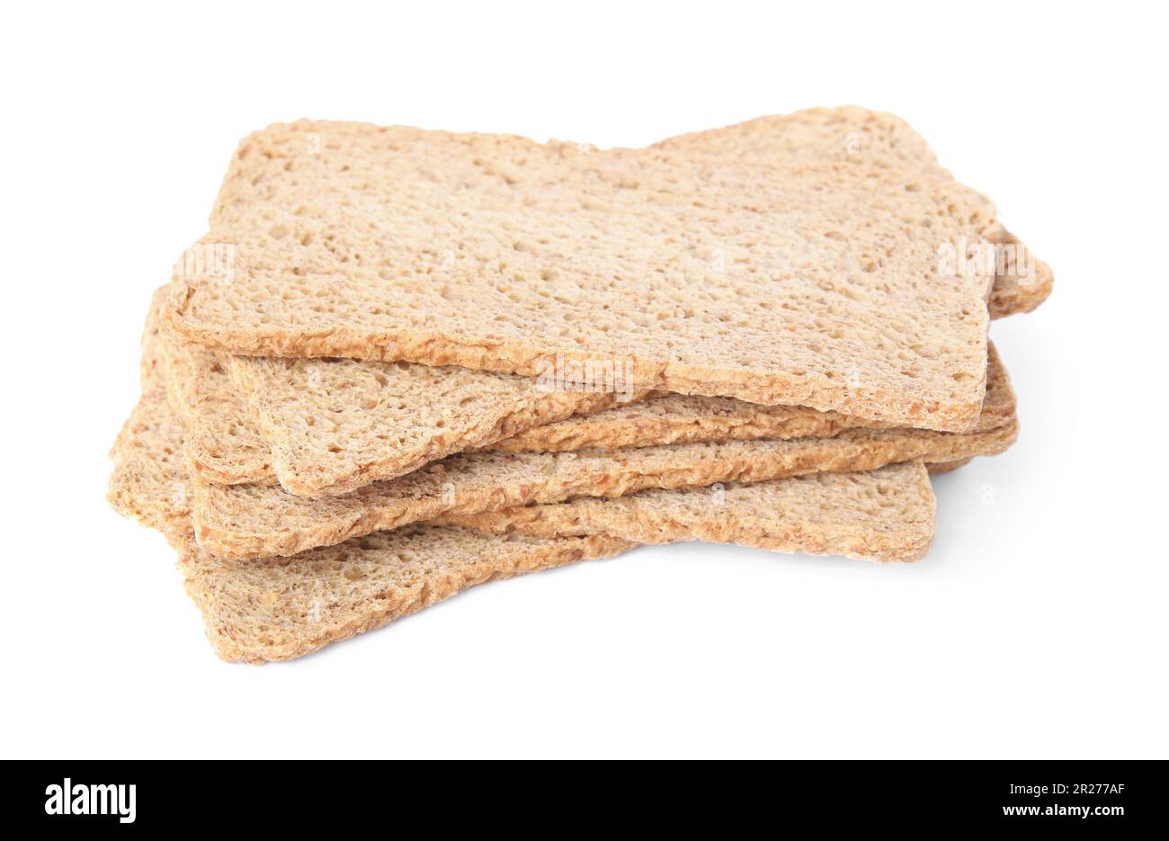 Stack of fresh rye crispbreads isolated on white Stock Photo - Alamy