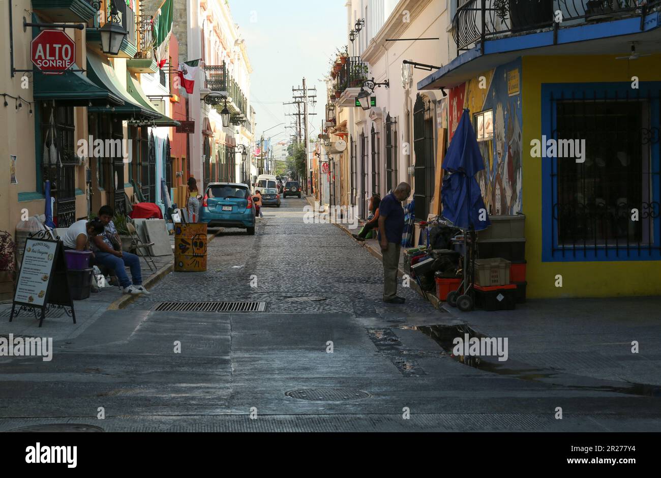San Pedro Garza Garcia, Mexico - September 25, 2022: City street with ...