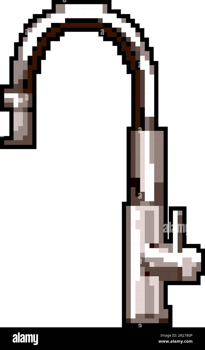 tap faucet water game pixel art vector illustration Stock Vector Image ...