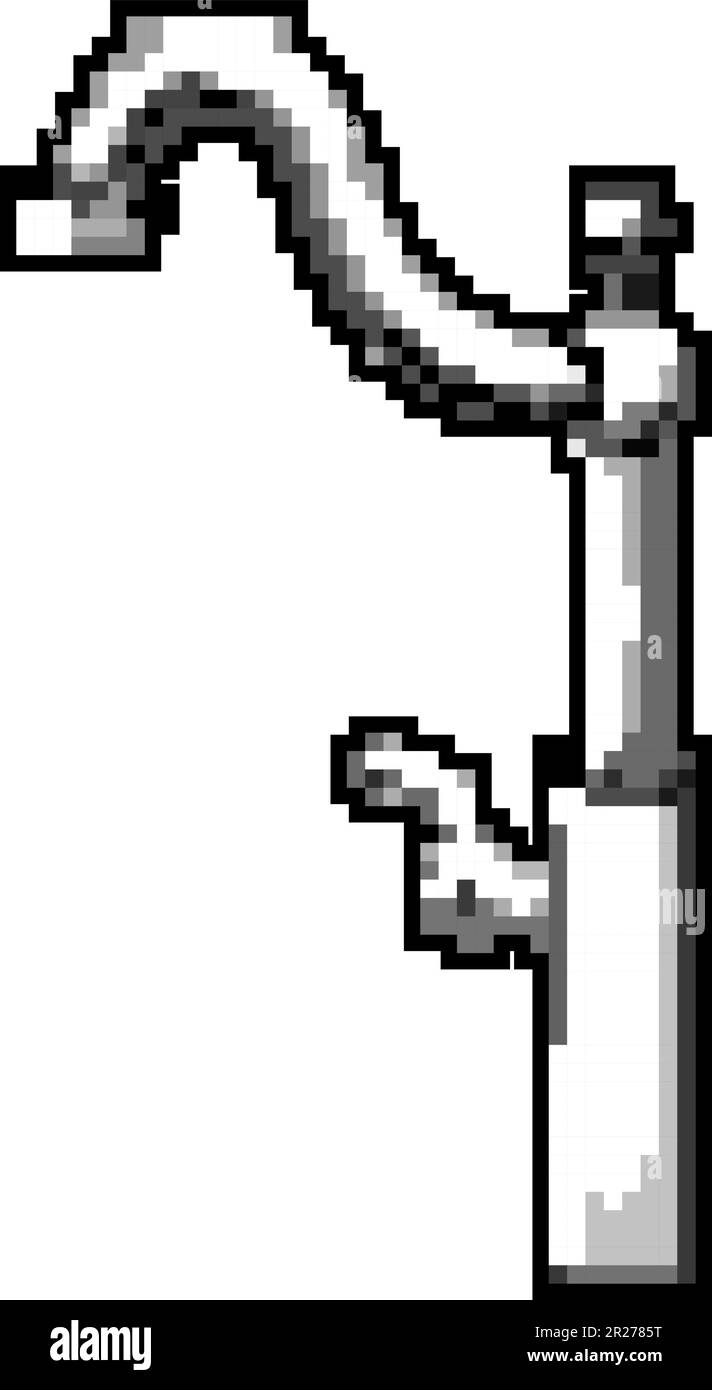 bathroom faucet water game pixel art vector illustration Stock Vector ...